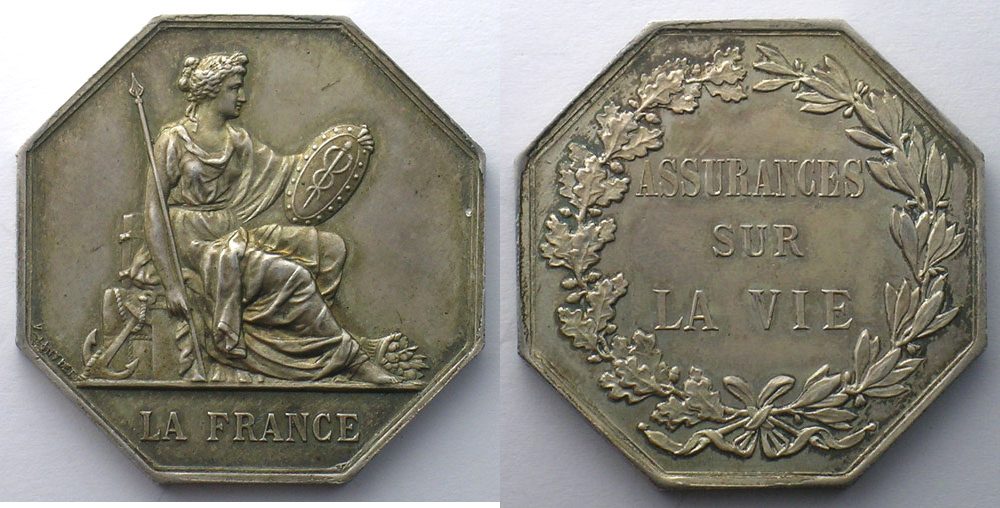 Tokens and Medals Numismatics of insurance companies La France Jeton ...