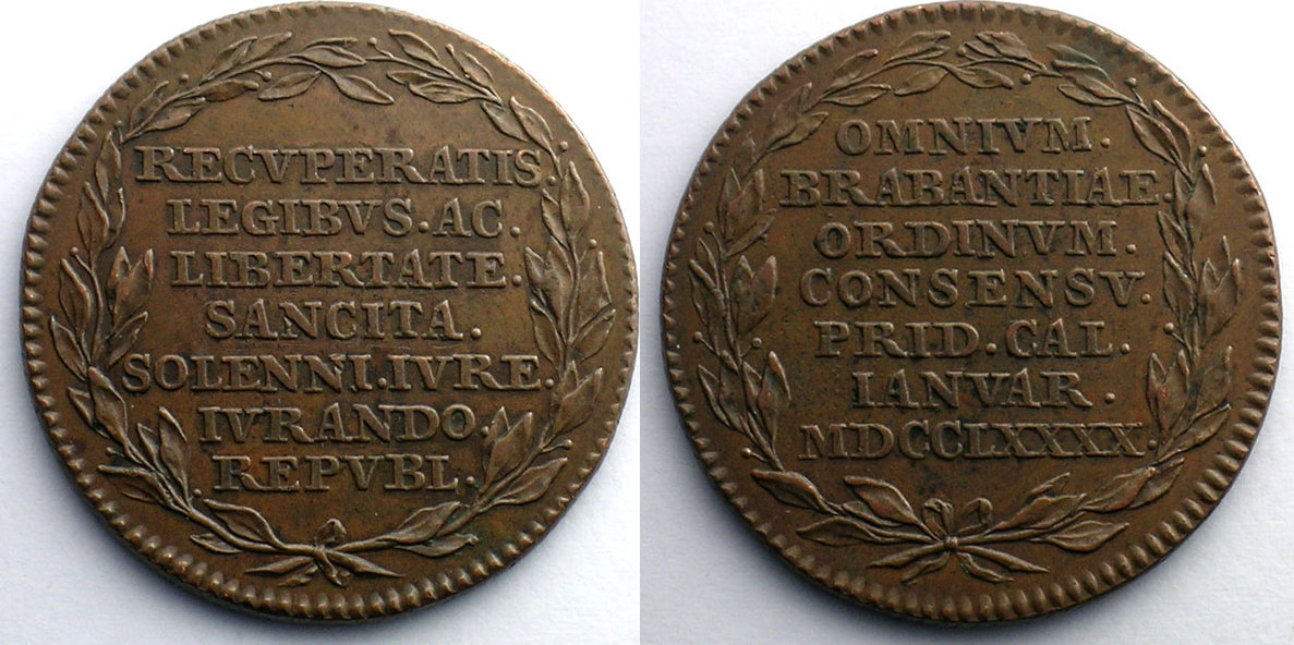 Tokens and Medals Royal tokens Brabant jeton rond en cuivre 1790 SUP ...