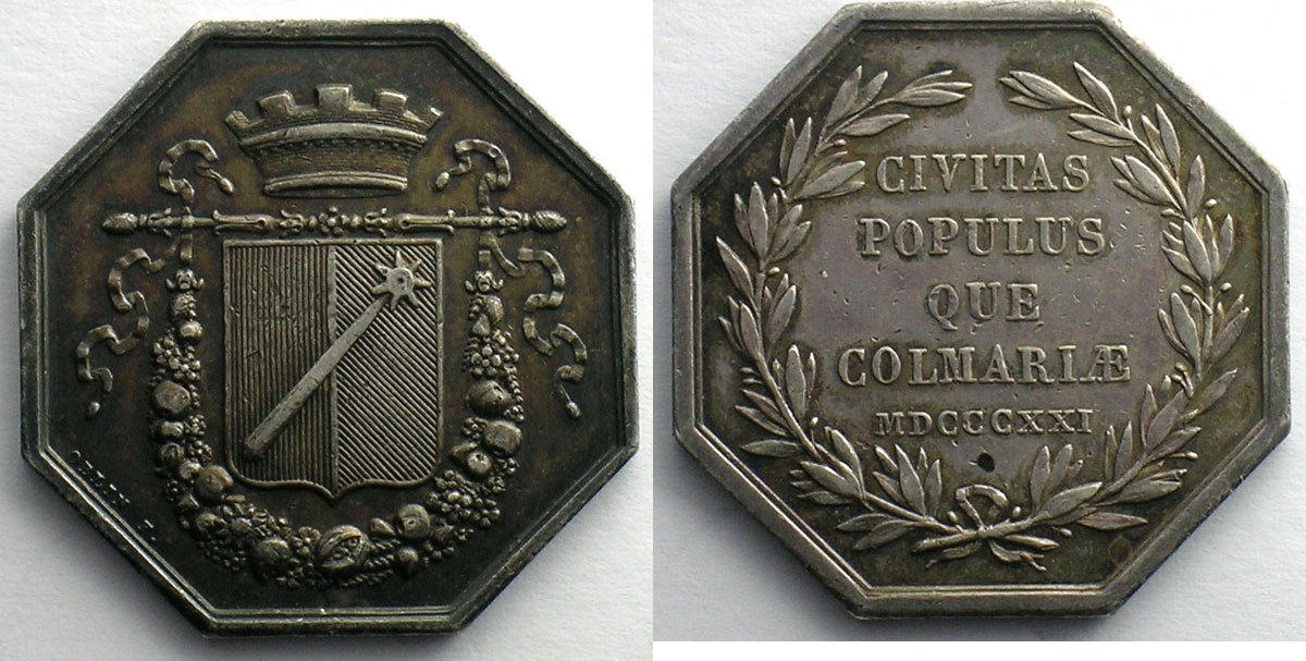 Tokens And Medals M dailles D Alsace Lorraine Colmar Jeton Octogonal En Argent Conseil Municipal tokens-and-medals-m-dailles-d-alsace-lorraine-colmar-jeton-octogonal-en-argent-conseil-municipal