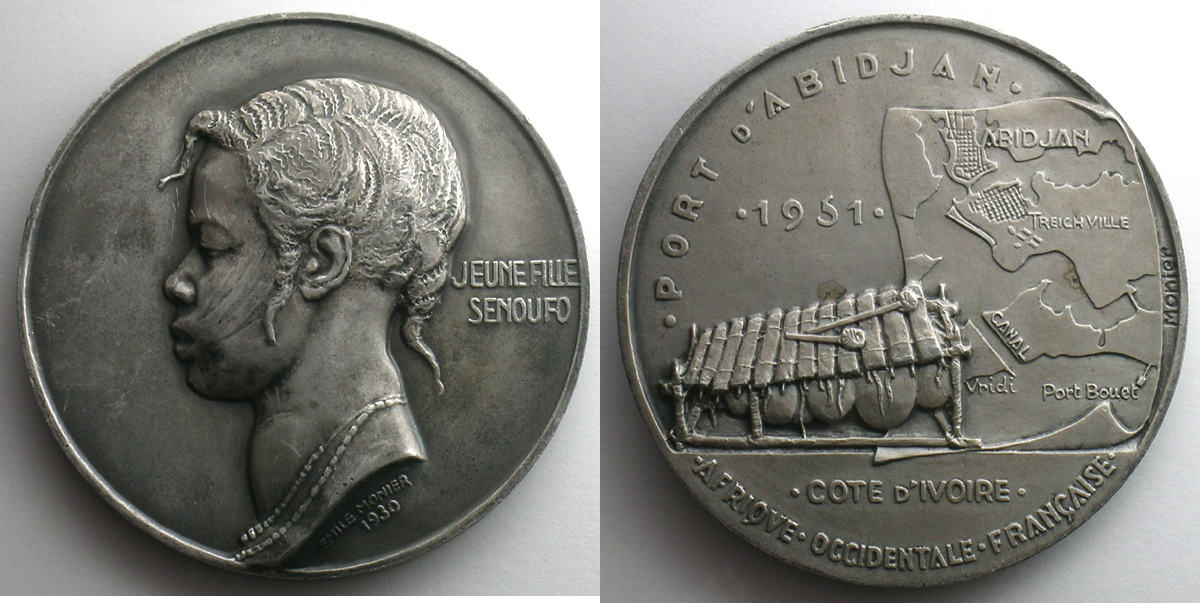 French colonial coinage Ivory Coast Tokens and Medals Port d'Abidjan ...