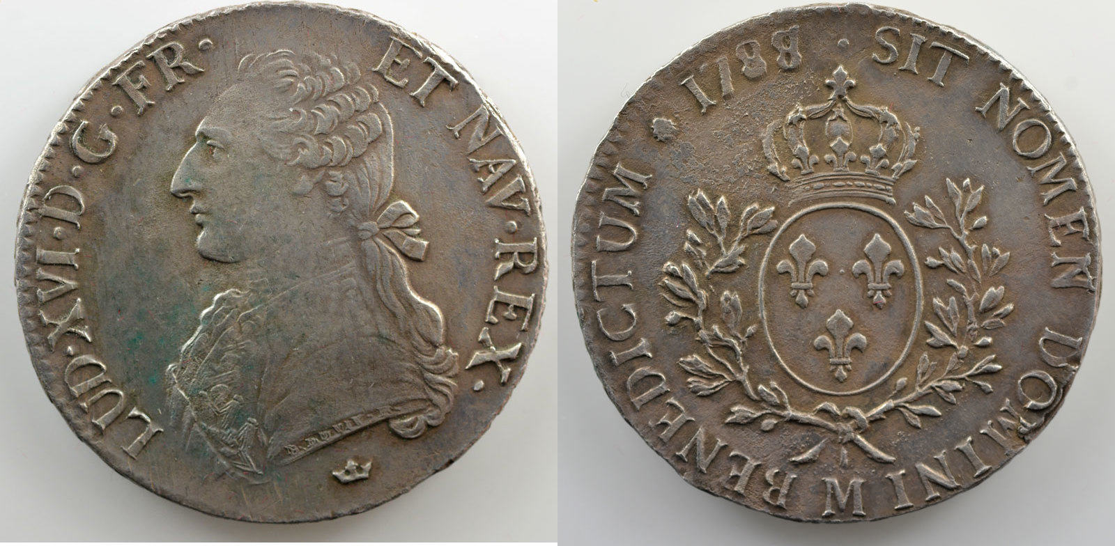 Royal coins of France Louis XVI (1774-1792) G.356 Ecu aux branches d ...