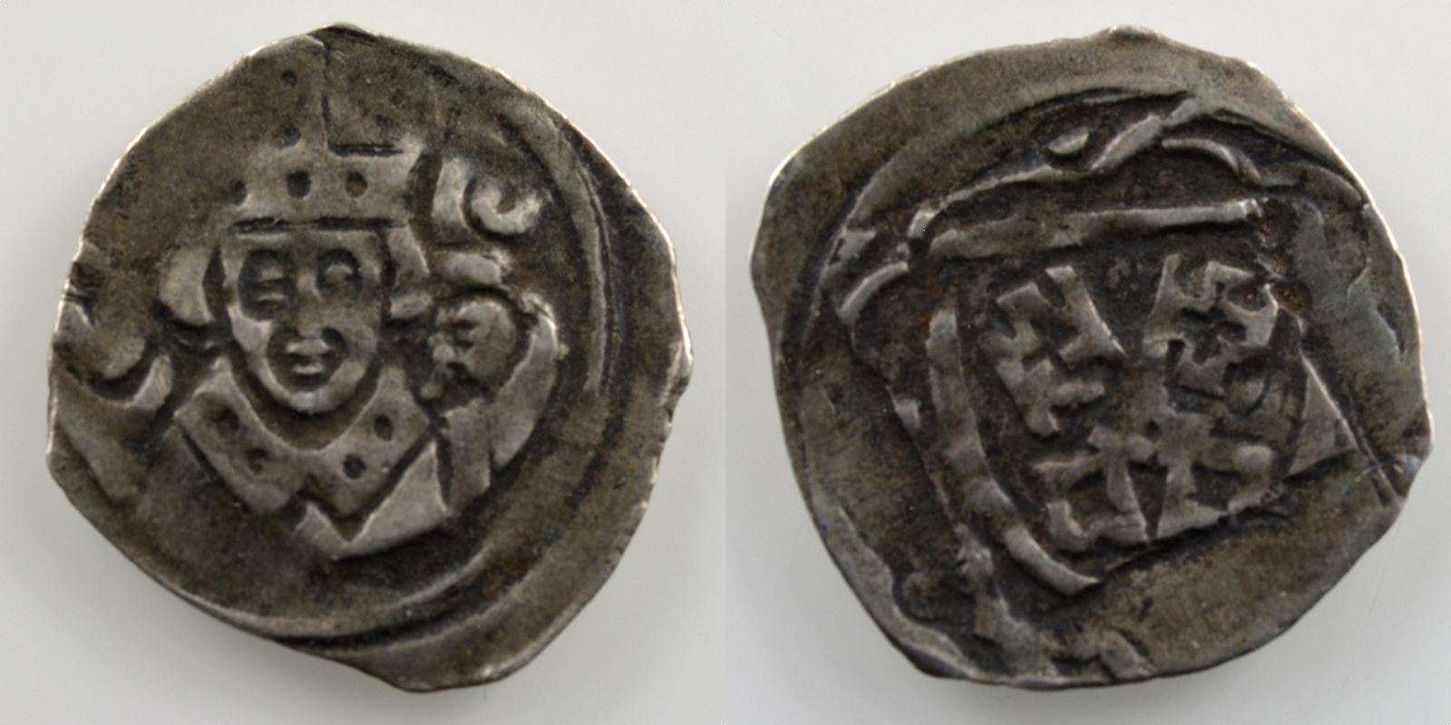 German coins Regensburg Bishopric Pfennig Johann I von Moosburg (1384 ...