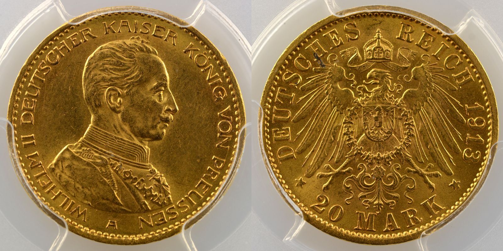 German coins Kingdom of Prussia William II (1888-1918) 20 Mark 1913 A ...