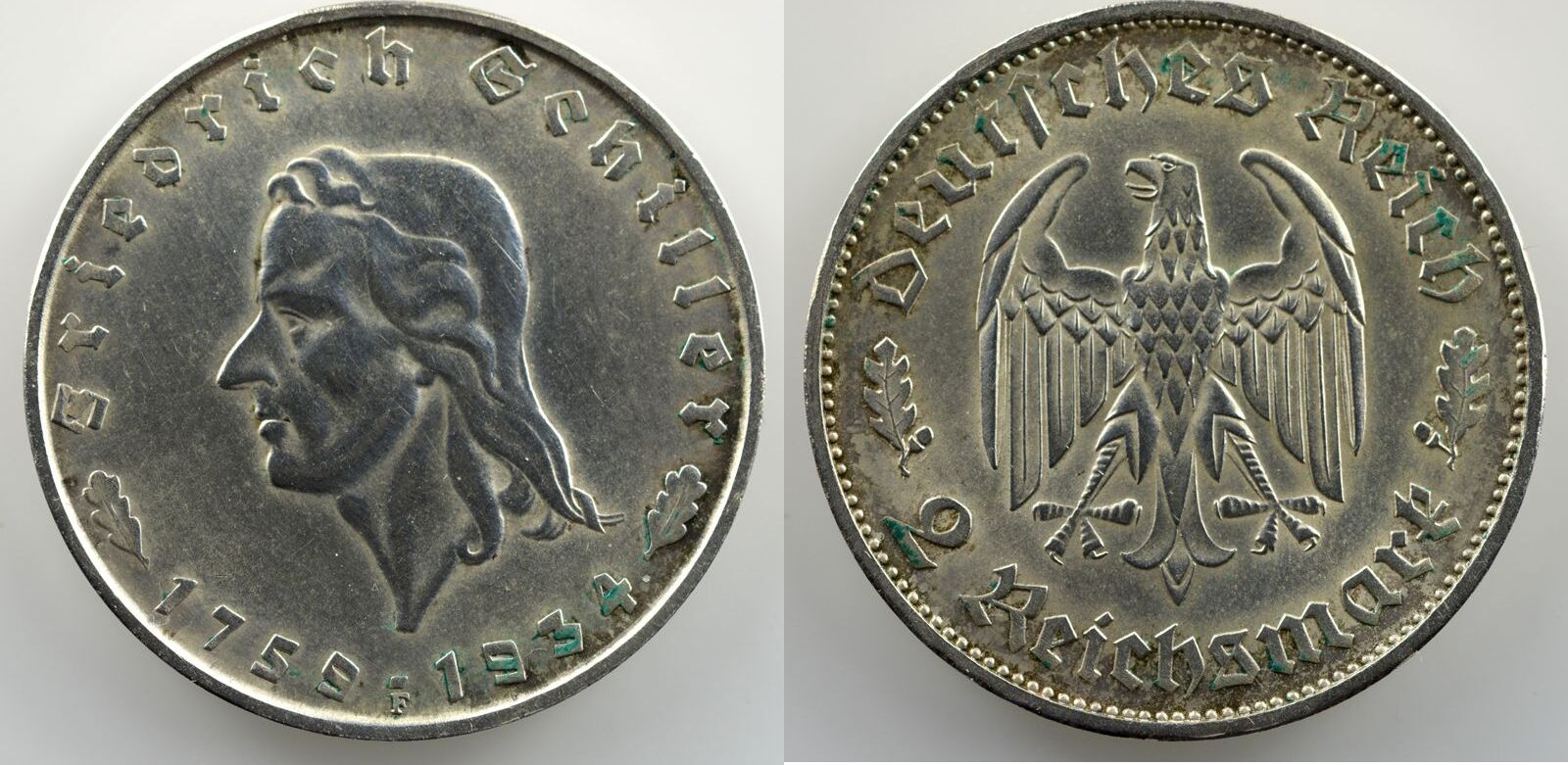 German coins 3° Reich (1933-1945) 2 Reichsmark 2 Reichsmark 175° anniversaire de la naissance de ...