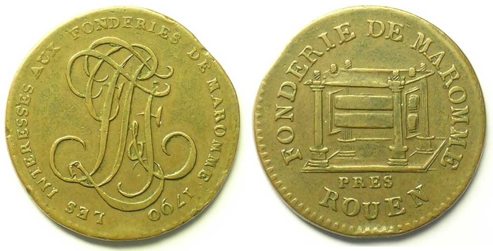French revolutionary coins Essai de monnayage Projet de flan pour le ...