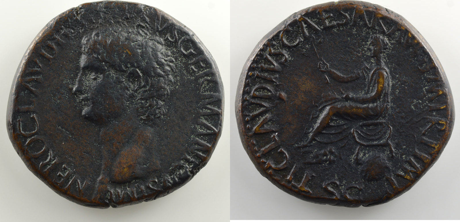 Roman empire Sesterz Néro Claudius Drusus Sestertius R/ TI CLAVDIVS ...