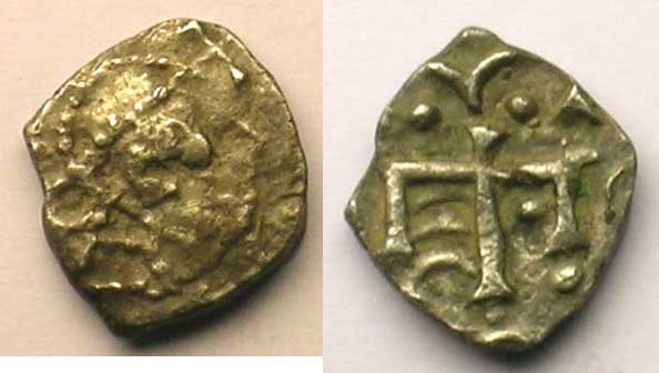 Merovingian coins Evêché de Paris Indéterminé Denier d'argent TB+/TTB ...