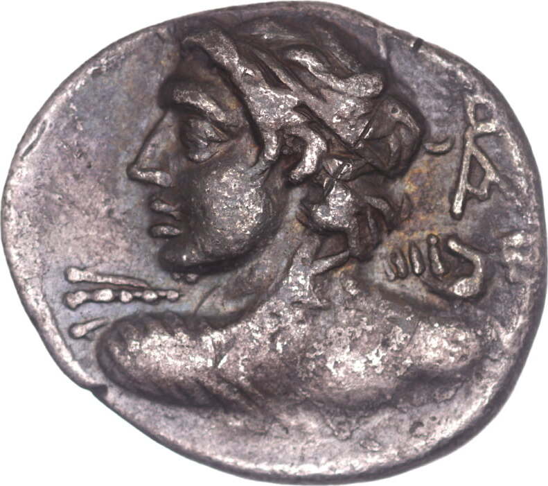 Roman Republic 112 - 111 BC. Lucius Caesius AR Denarius – Two Lares ...