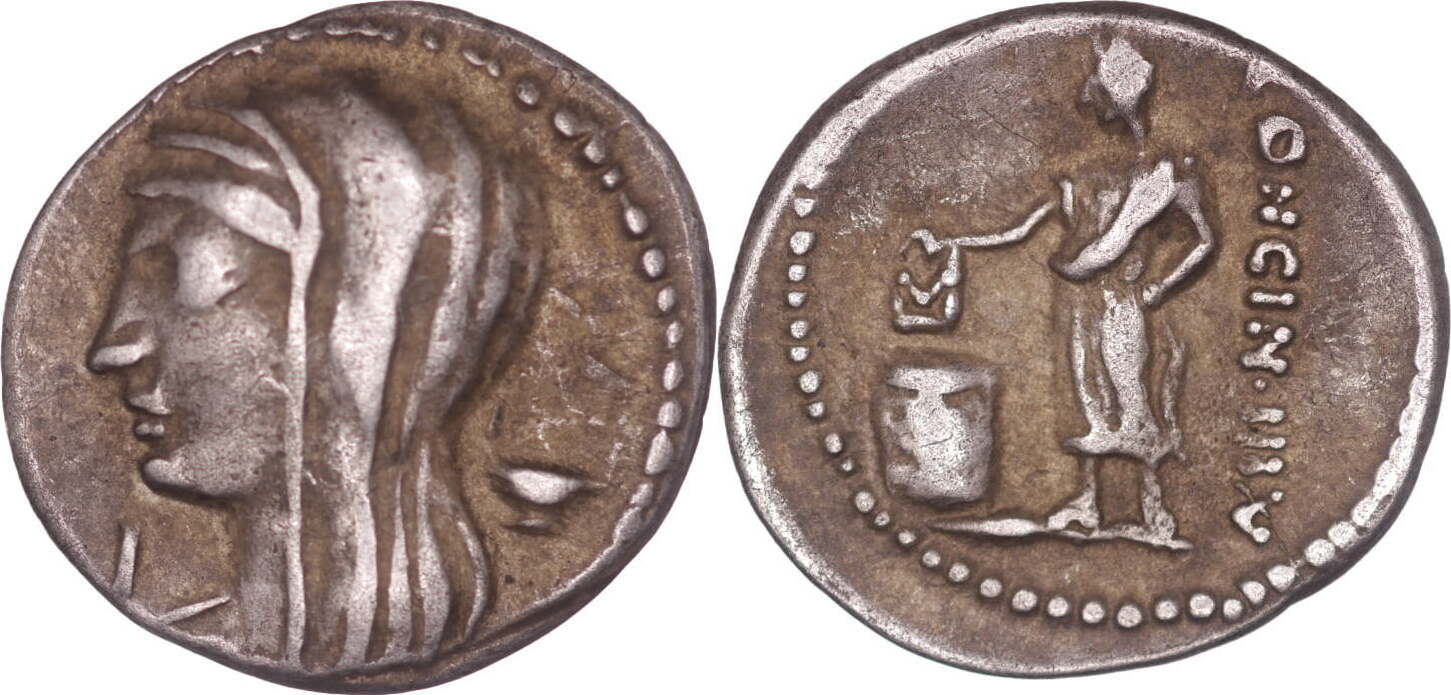 Roman Republic 63 BC. Lucius Cassius Longinus AR Denarius – Togate ...