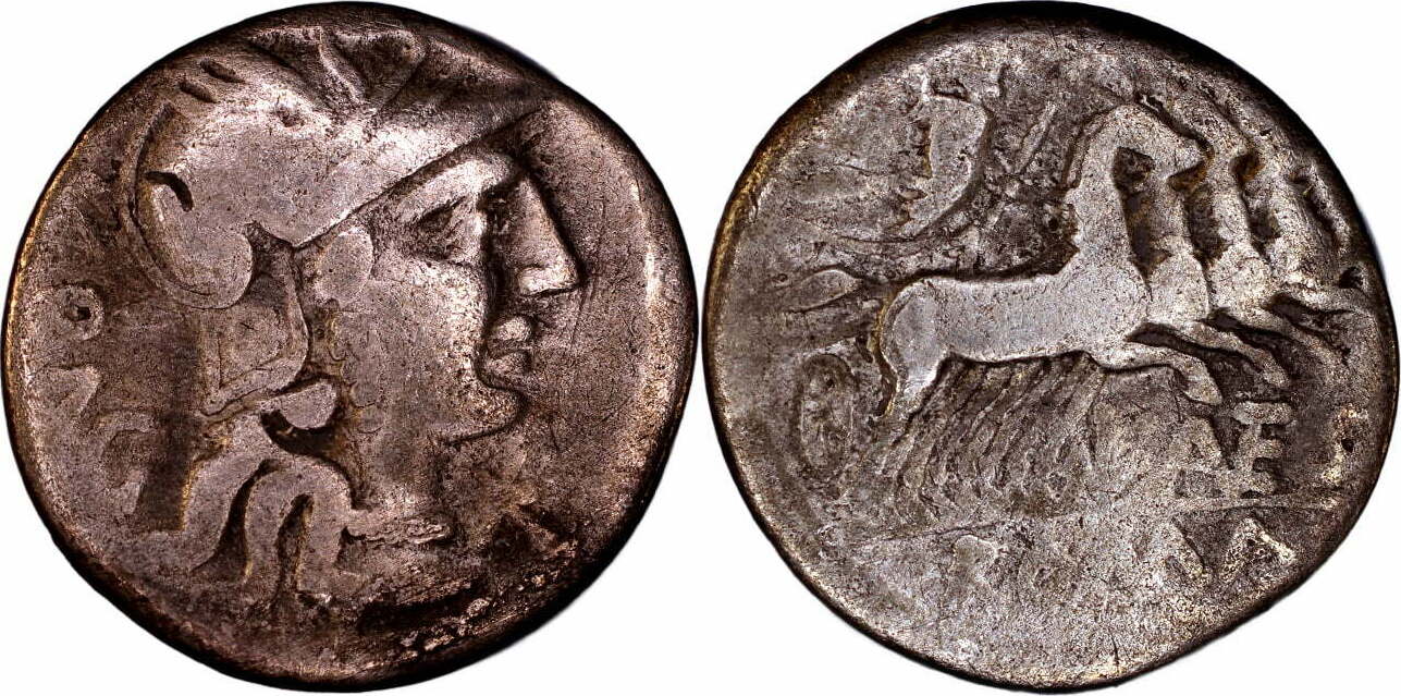 Roman Republic 109 - 108 BC. L. Flaminius Chilo AR Denarius - Victory ...