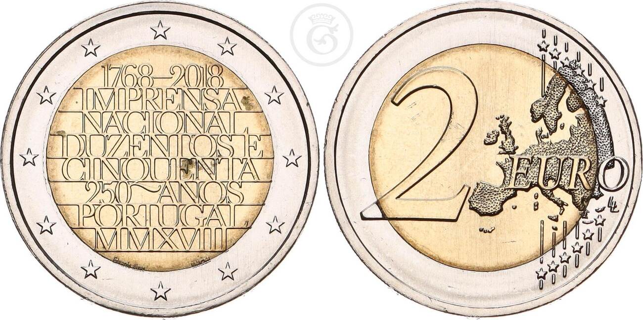 Portugal 2 Euro 2018 250 Jahre Nationale Druckerei Imprensa Nacional CH ...