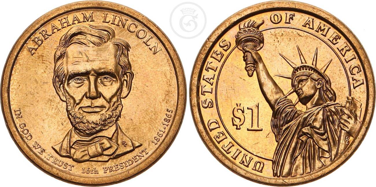 USA $1 Coin 2010 D United States Abraham Lincoln Dollar Coin ...