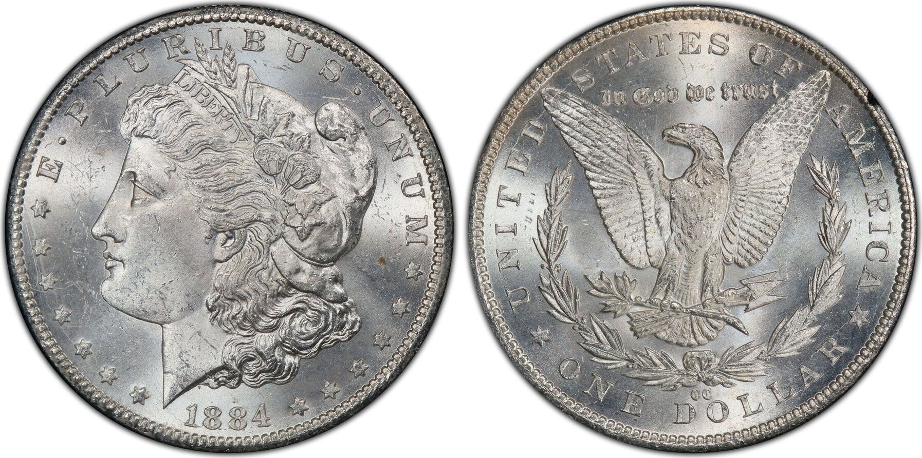 The United States of America 1884 CC Morgan Dollar 1884-CC $1 GSA Hoard ...