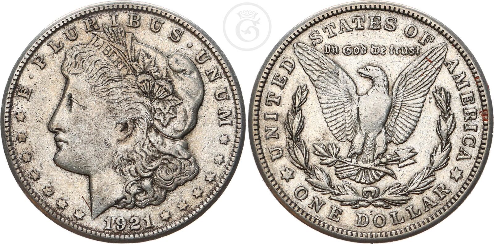 1 $ 1921 USA One Dollar Morgan VF | MA-Shops