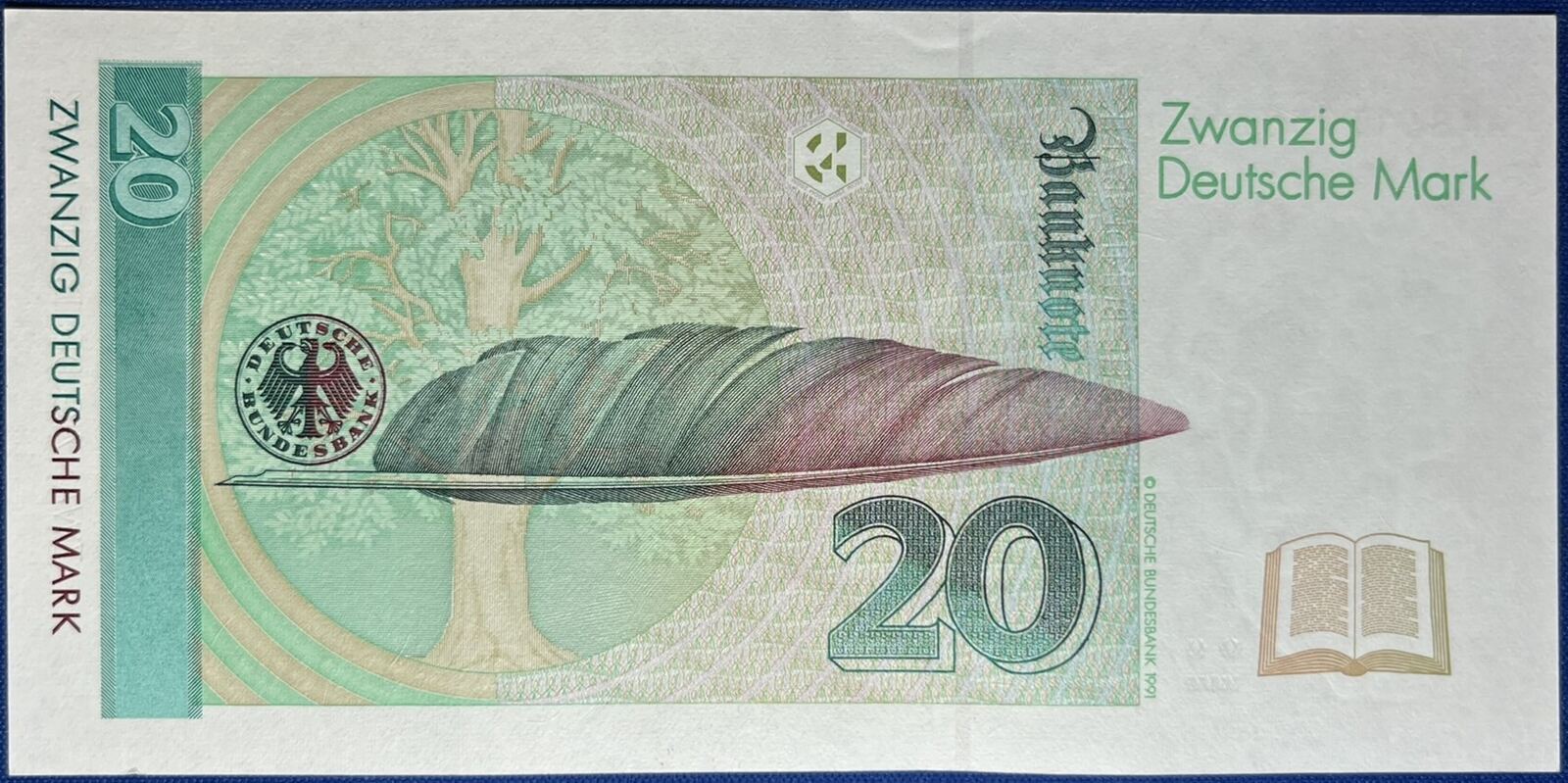 Deutschland BRD 20 Deutsche Mark 1991 20 DM Banknote AU-55 | MA-Shops