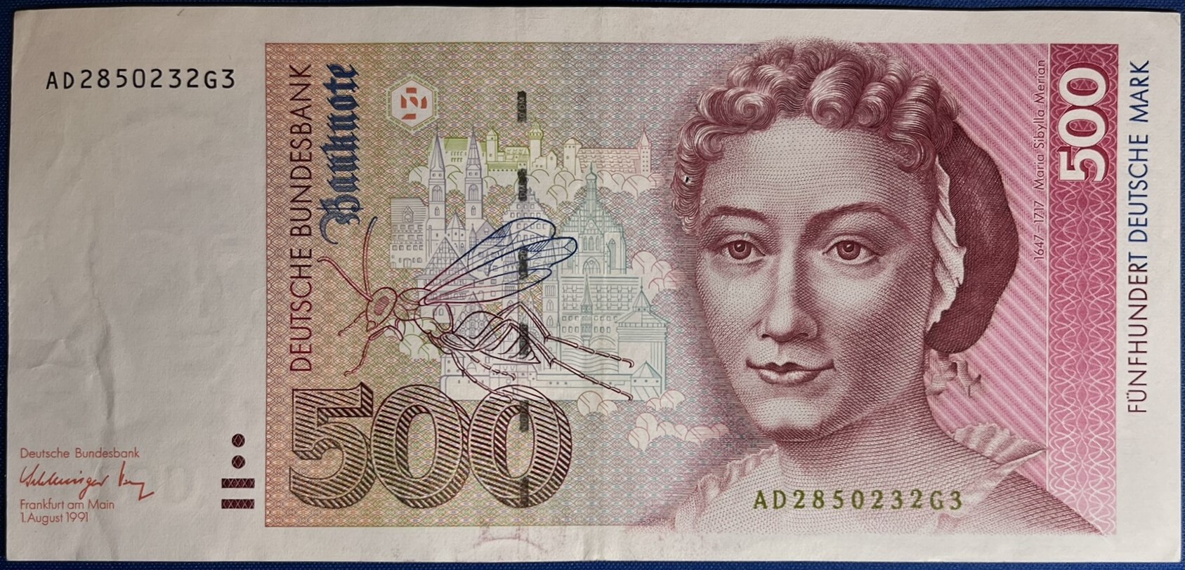 Deutschland BRD 500 Deutsche Mark 1991 500 DM Banknote aEF | MA-Shops
