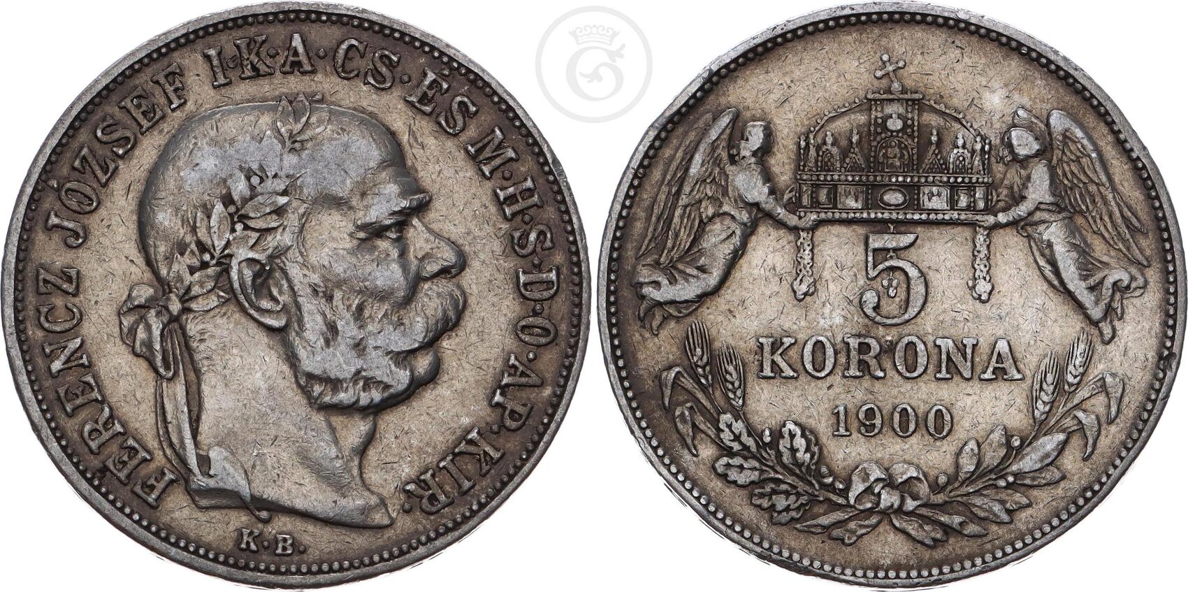 Österreich Ungarn 5 Korona 1900 KB Habsburg 5 Kronen Franz Joseph I. 1848 - 1916 VF Patina | MA ...