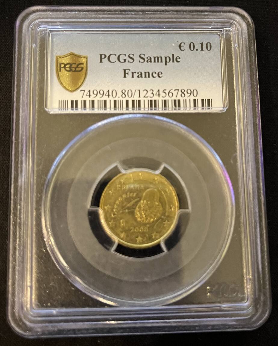 PCGS Europe 10 Cent 2008 PCGS grading beispiel für Europa grading ...