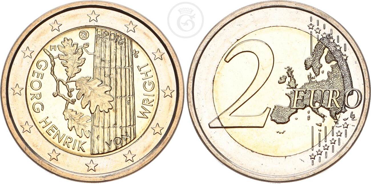 Finnland 2 Euro 2016 100. Geburtstag des Philosophen Georg Henrik von ...