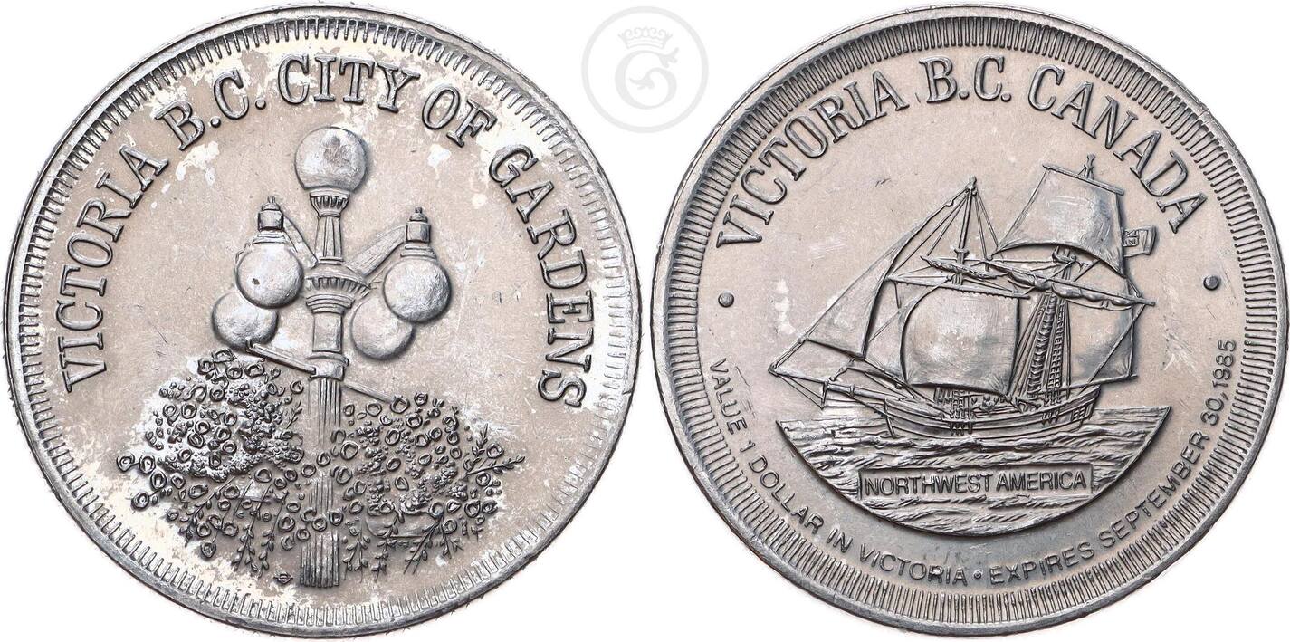 Kanada 1 Trade Token 1985 Dollar-Token Victoria Trade Dollar Northwest ...