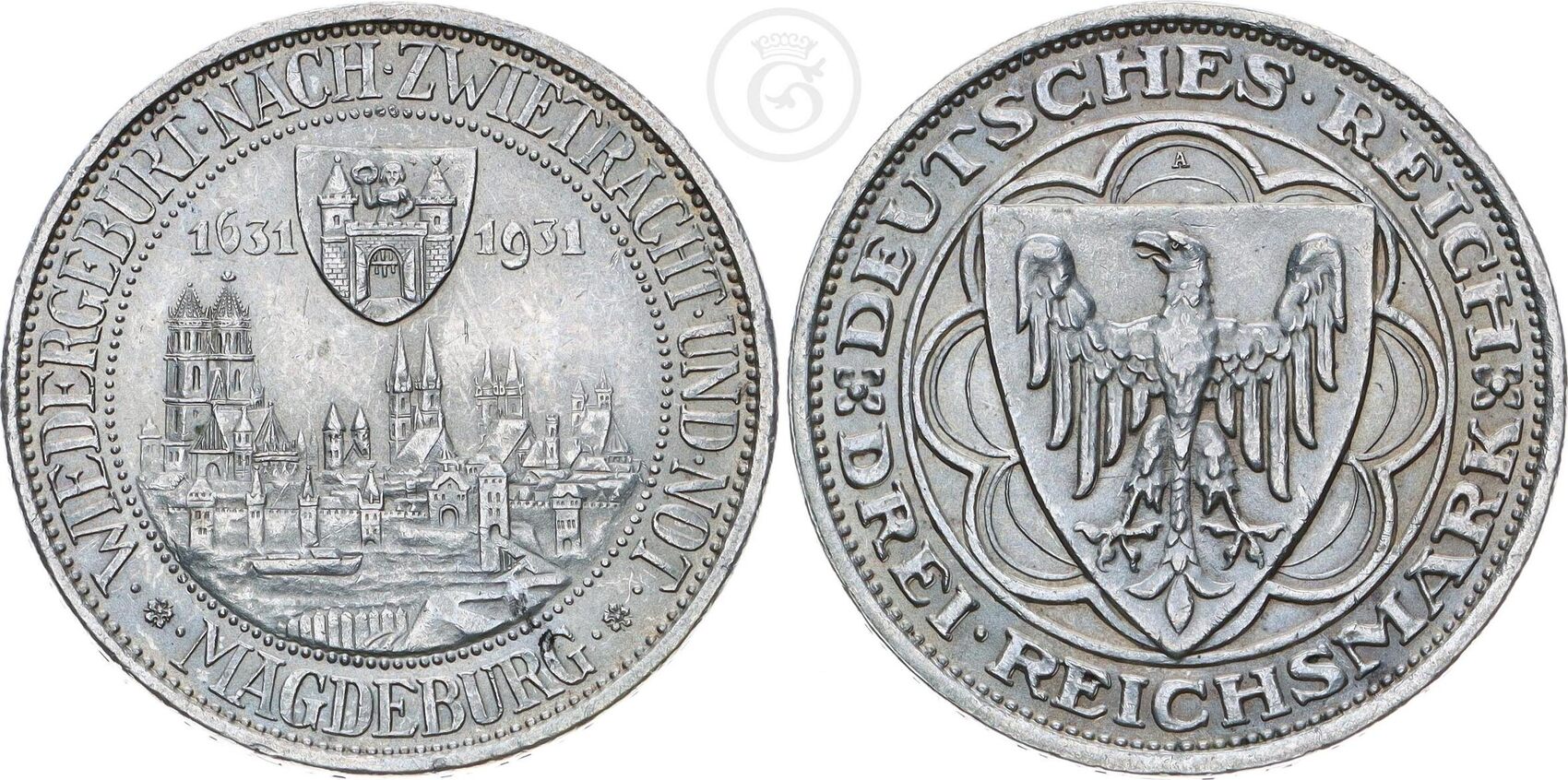 Deutschland - Weimar 3 Mark 1931 A Weimarer Republik - 3 Reichsmark ...