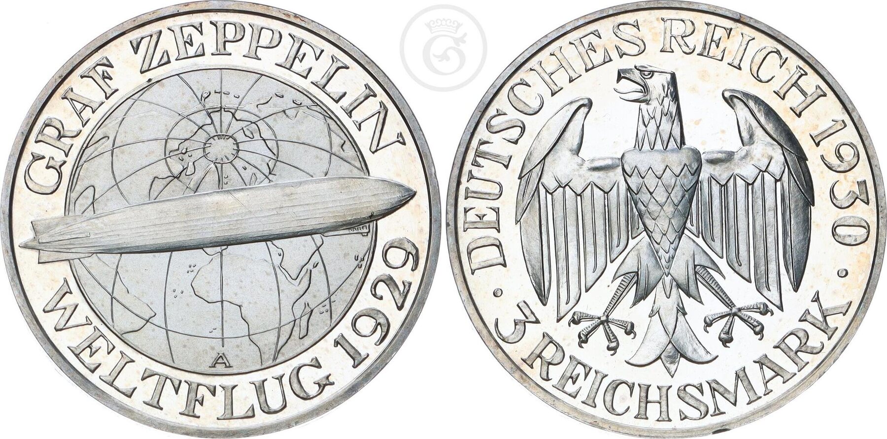 Deutschland - Weimar 3 Mark 1930 A Weimarer Republik - 3 Reichsmark ...