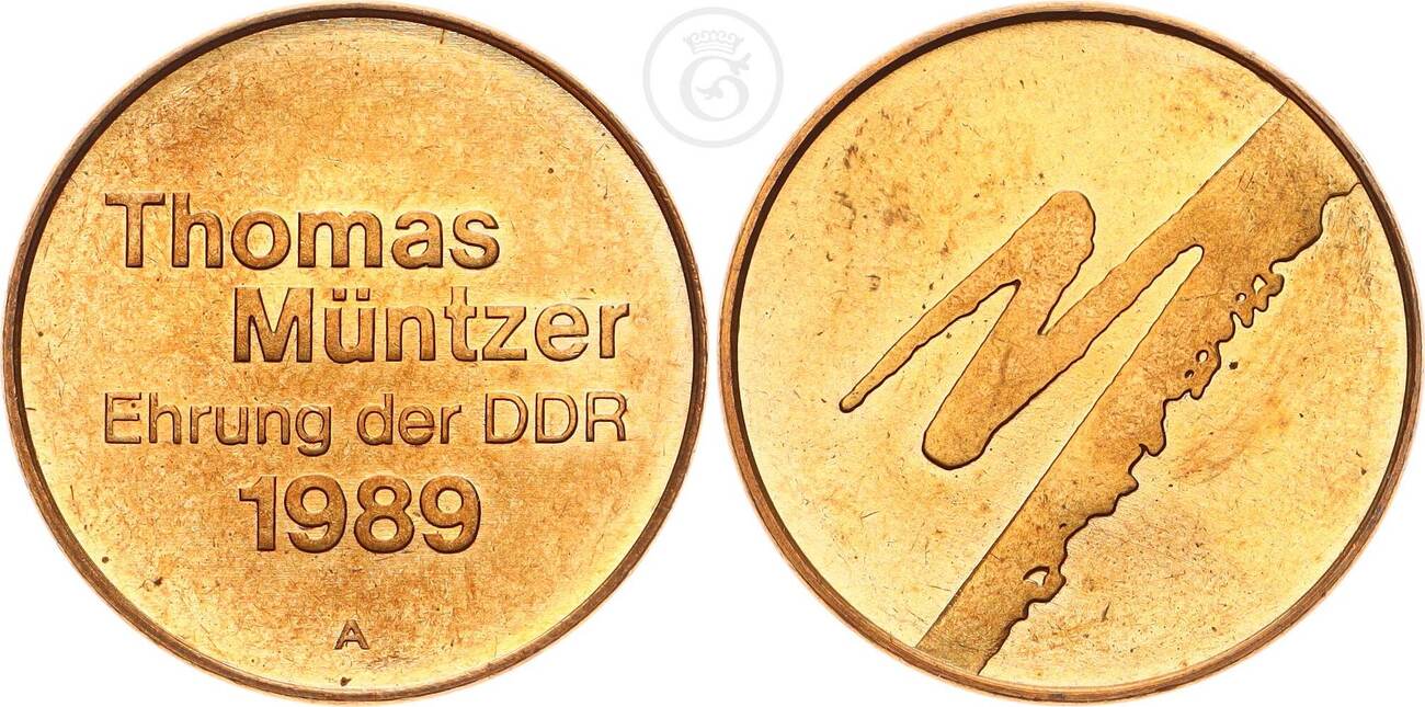 Medaille 1989 Thomas Müntzer - Ehrung der DDR VF-EF | MA-Shops