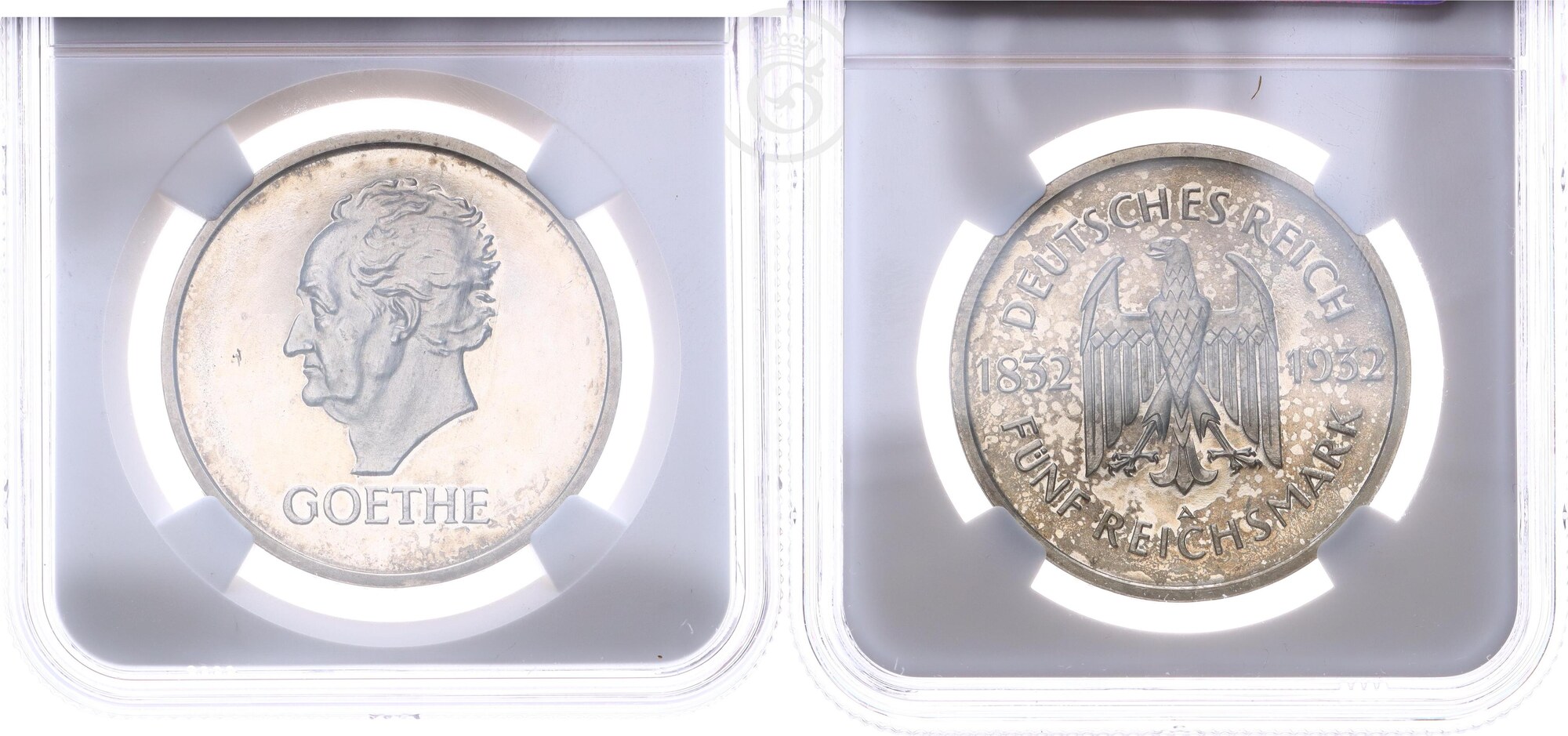 Weimar 5 Mark 1932A Goethe NGC PF 62 | MA-Shops