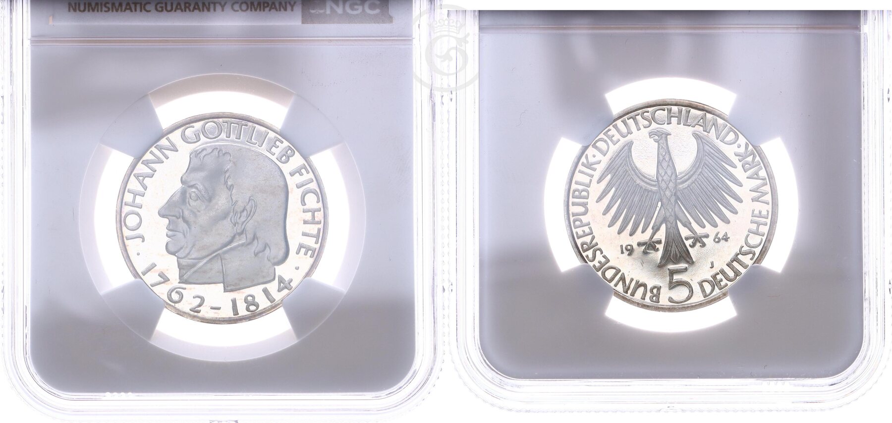 BRD 5 Mark 1964 J 5 DM Fichte PP zertifiziert - Prachtexemplar NGC PF ...