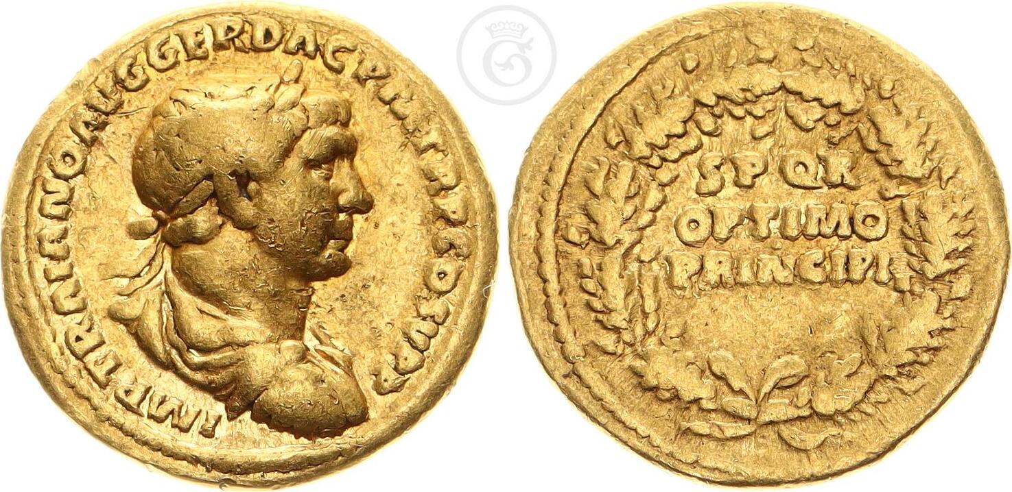 Römische Kaiserzeit 107 Gold Aureus - Rom - Kaiser Trajanus (98-117) VF ...