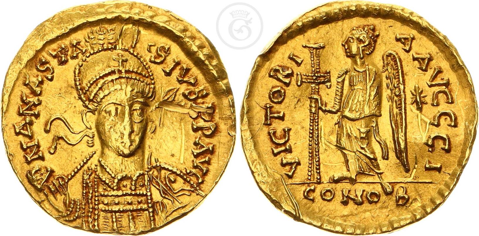 Byzanz 492-507 Byzantinisches Reich - Gold Solidus - Konstantinopel ...