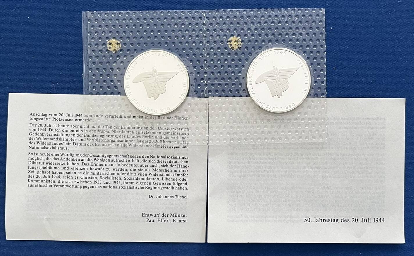 Deutschland BRD 2 x 10 DM 1994 10 Deutsche Mark - 50. Jahrestag des 20 ...