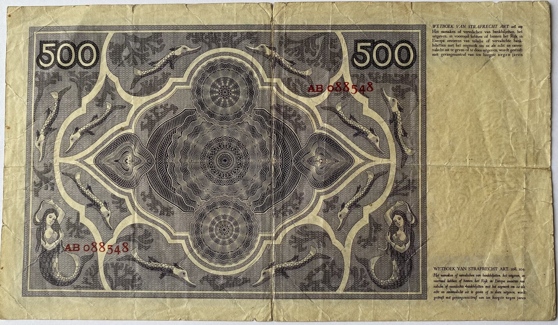 Nederland 500 gulden 1930 Rare note F | MA-Shops