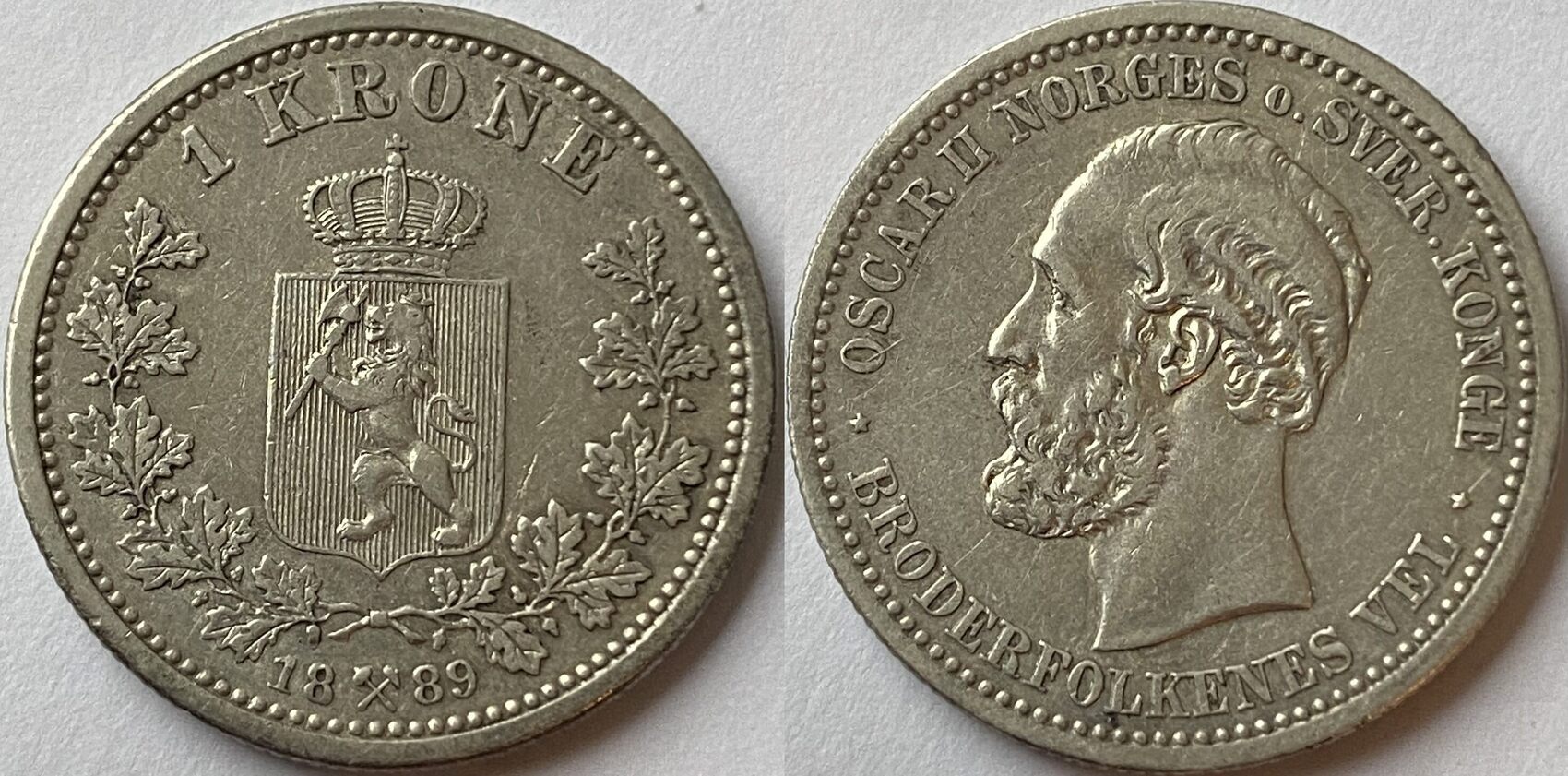 Norway krone 1889 scarce coin XF | MA-Shops