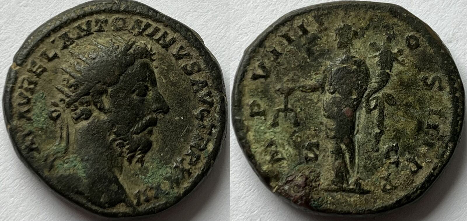 Roman Empire dupondius ND Marcus Aurelius (161-180) F/VF | MA-Shops