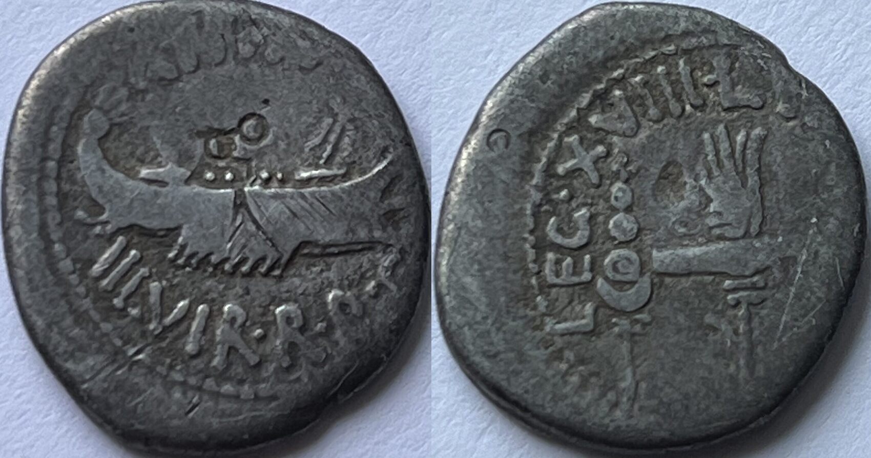 Roman Republic denarius 32-31BC F/VF | MA-Shops