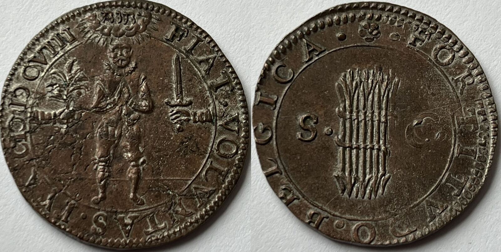 Dordrecht rekenpenning 1608 day of prayer for peace proposals (some ...