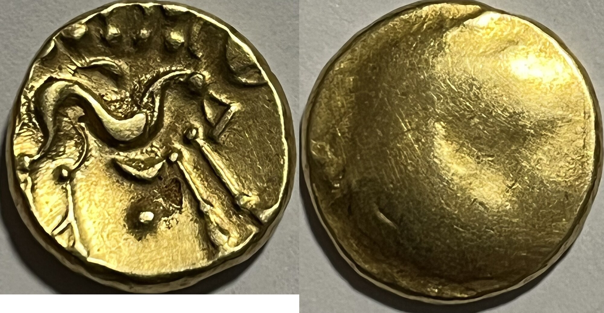 Celtic Ambiani Av stater ca.60 BC Uniface. Issued by Caesars gallic ...