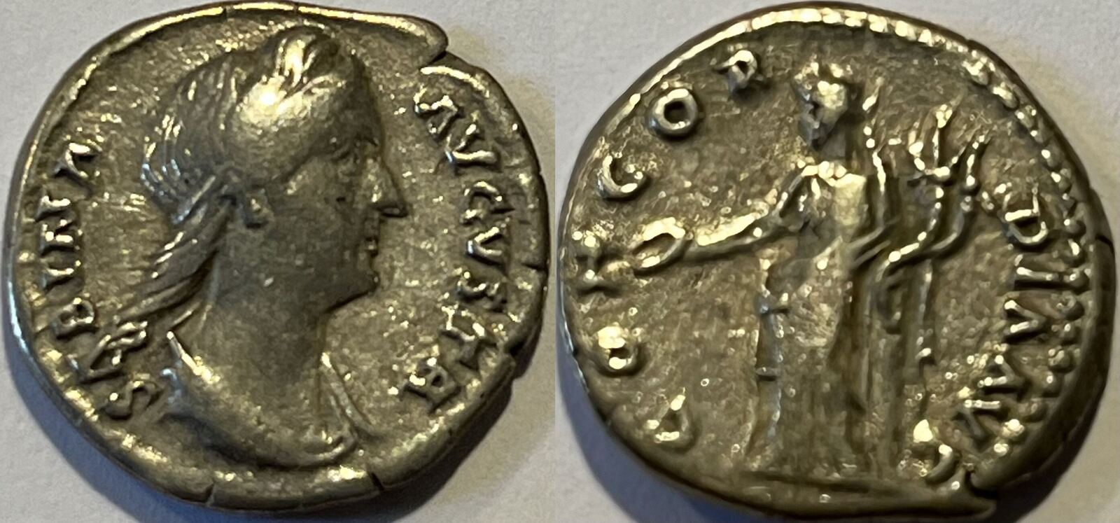 Roman Empire denarius ND Vibia Sabina VF | MA-Shops