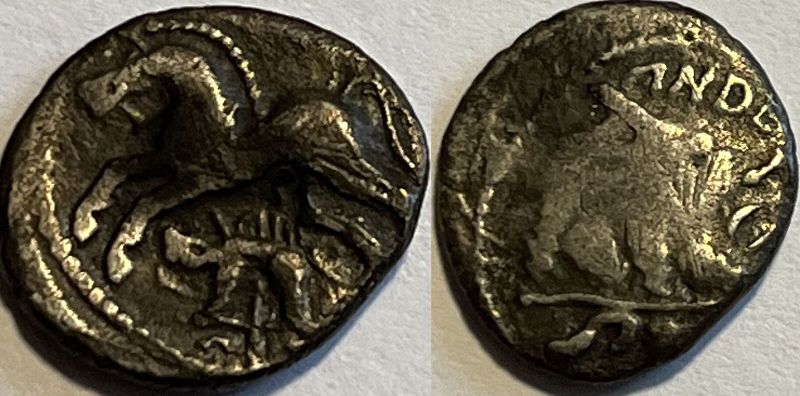 Celtic Empire (Gaulisch Tribes) quinarius ND (ca.45 BC) VF- | MA-Shops