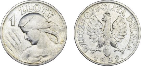 1 Zloty 1925 Polen VF-EF | MA-Shops