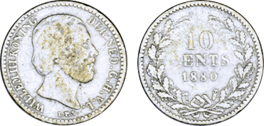 10 Cents 1880 Niederlande F | MA-Shops