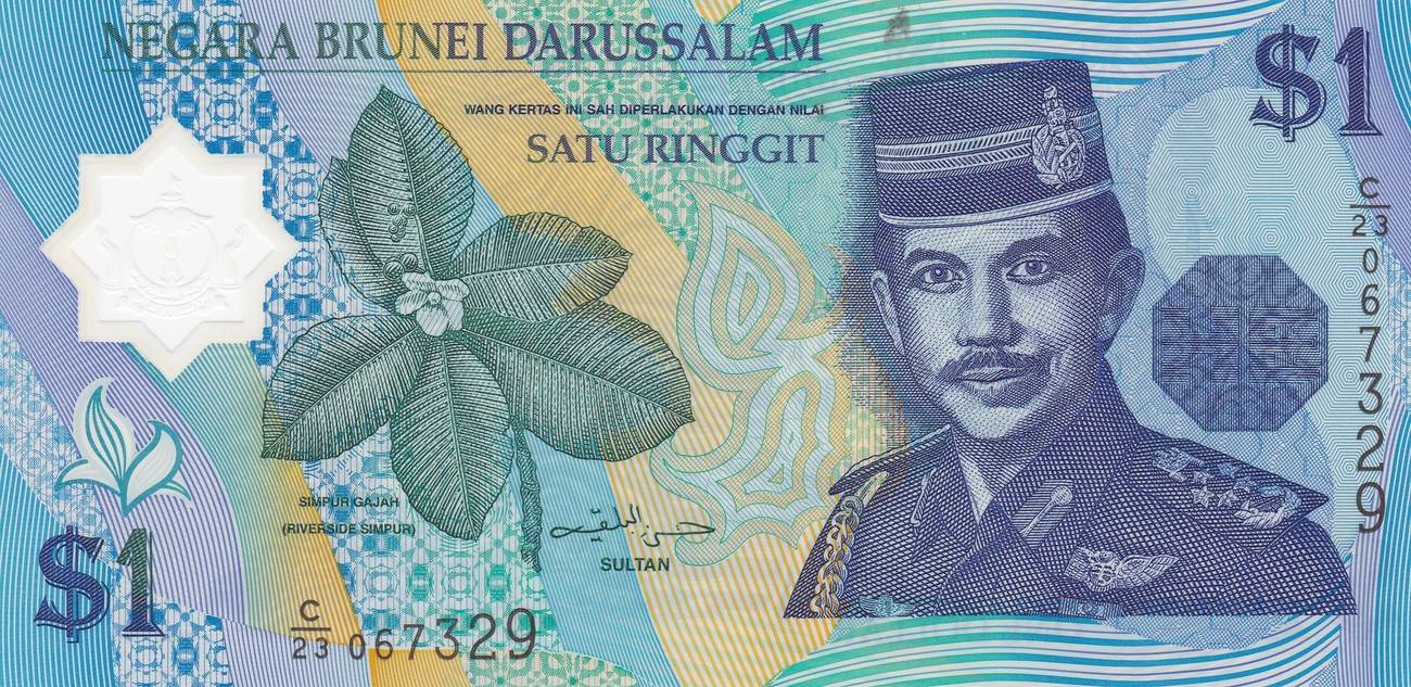 Brunei 1 Ringgit 1996 Geldschein Banknote JamÀsr Hassan Bolkiah GEM UNC unc | MA-Shops
