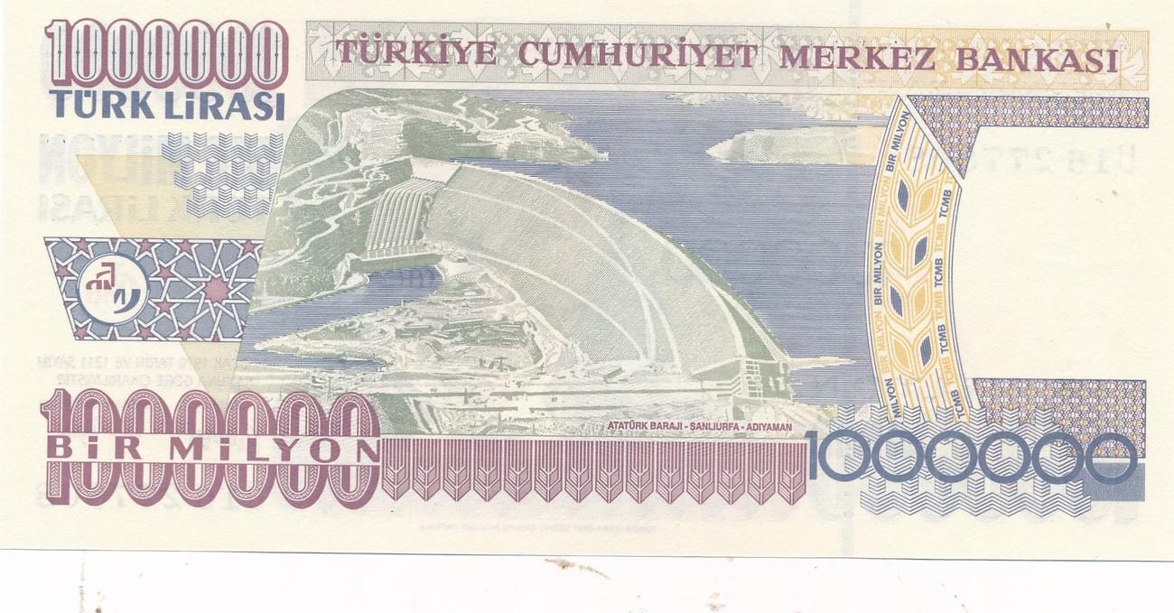 T rkei 1 Million Lira 1995 Geldschein Banknote Bir Milyon T rk Lirasi t-rkei-1-million-lira-1995-geldschein-banknote-bir-milyon-t-rk-lirasi