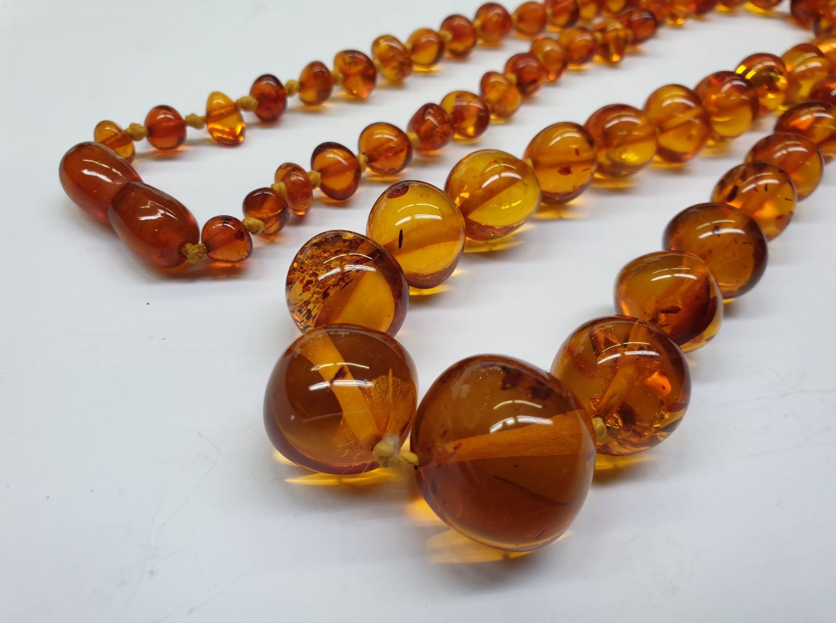 Alte Bernsteinkette Kette Bernstein Bernsteinschmuck Amber Butterscotch Collier | MA-Shops