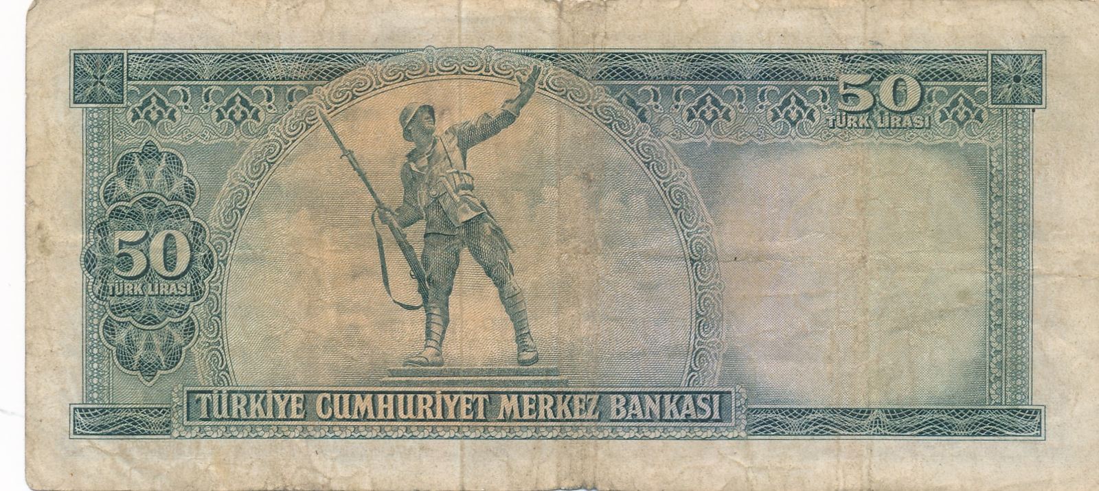 Türkei 50 Lira 1957 (1930) Banknote Elli Türk Lirasi Türkiye ...