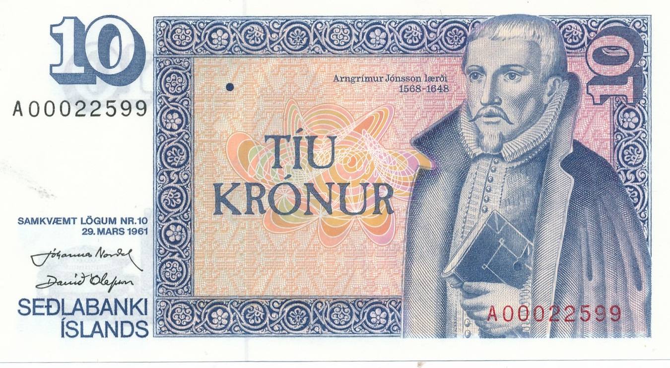 Islands 10 Kronen 1961 (1981) Sedlabanki | MA-Shops