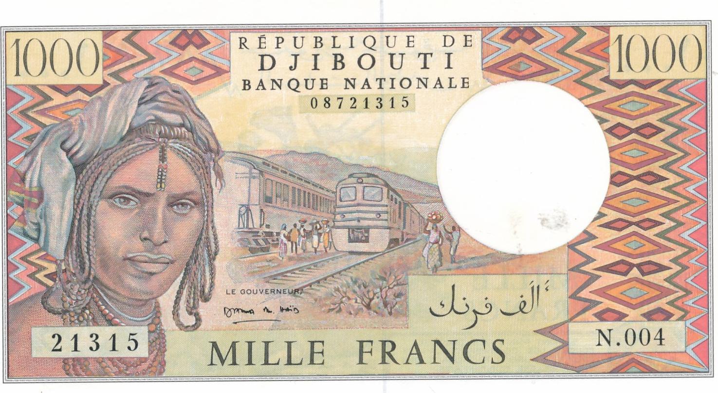 Djibouti 1000 Francs (1991) Geldschein Banknote Dschibuti جيبوتي ...