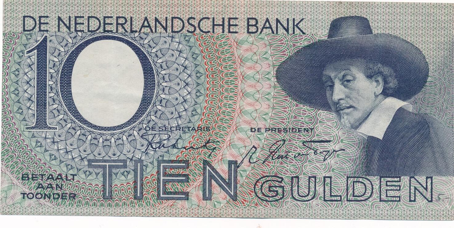 Niederlande 10 Gulden 1943 Geldschein Banknote Netherlands Tien Gulden ...