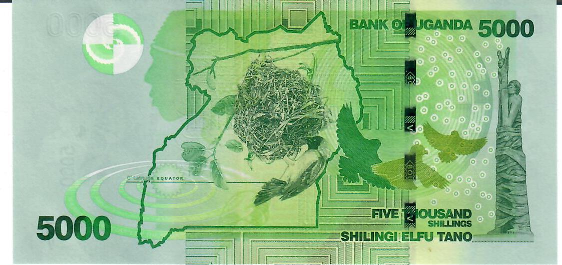 Uganda 5000 Shilingi Elfu Tano 2010 Banknote Geldschein unc | MA-Shops